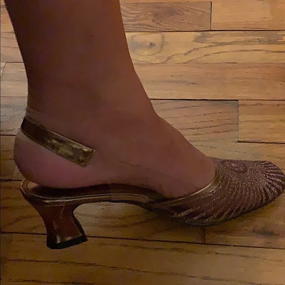 Lava Shoes | Shoes | New Bronze Sparkling Slingback Heels | Poshmark